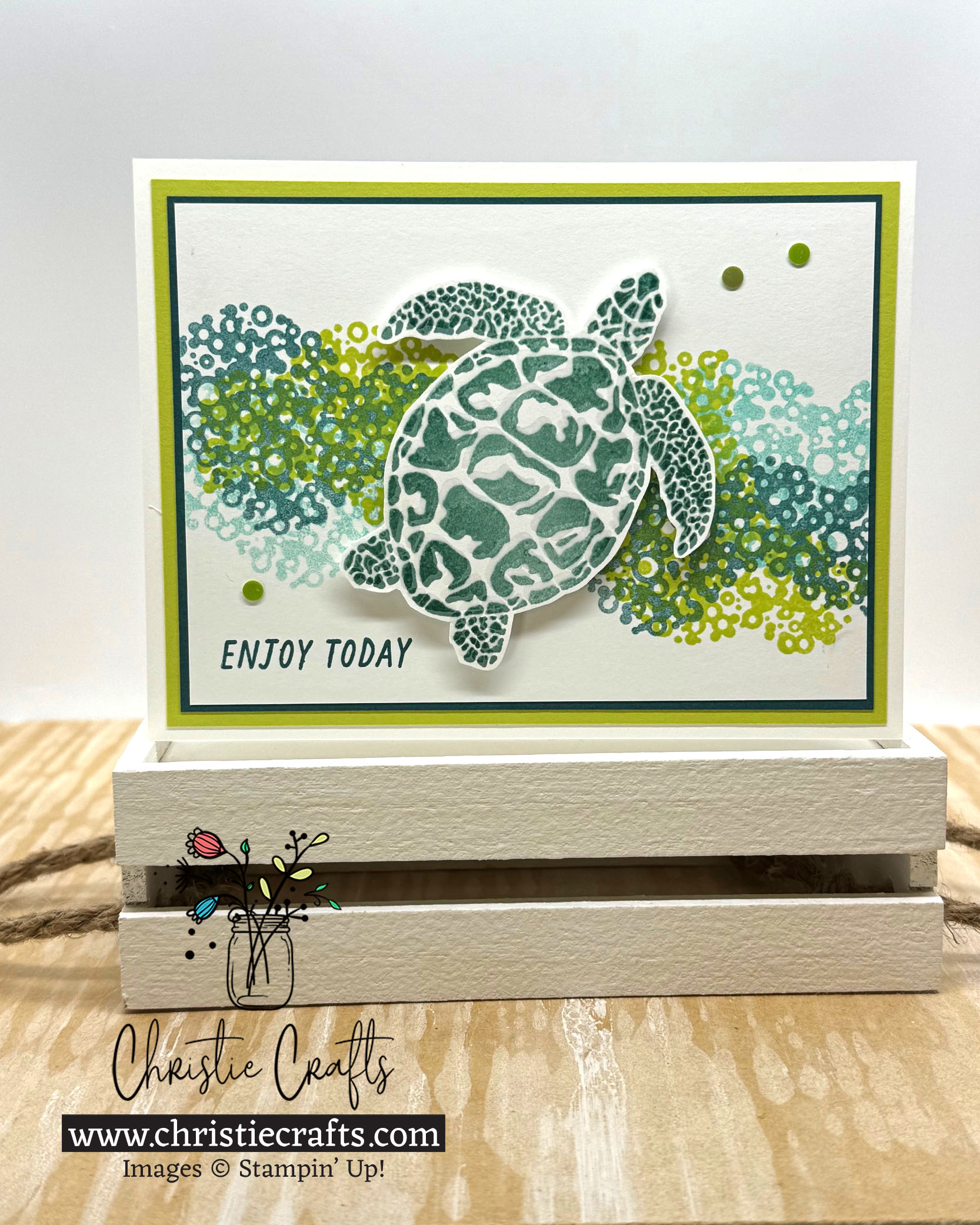 Underwater and Beach Landscapes with Reversible Sea Turtle Stamp Set ...