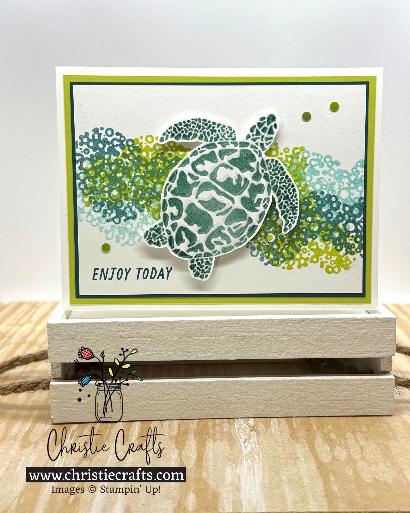 Underwater and Beach Landscapes with Reversible Sea Turtle Stamp Set ...