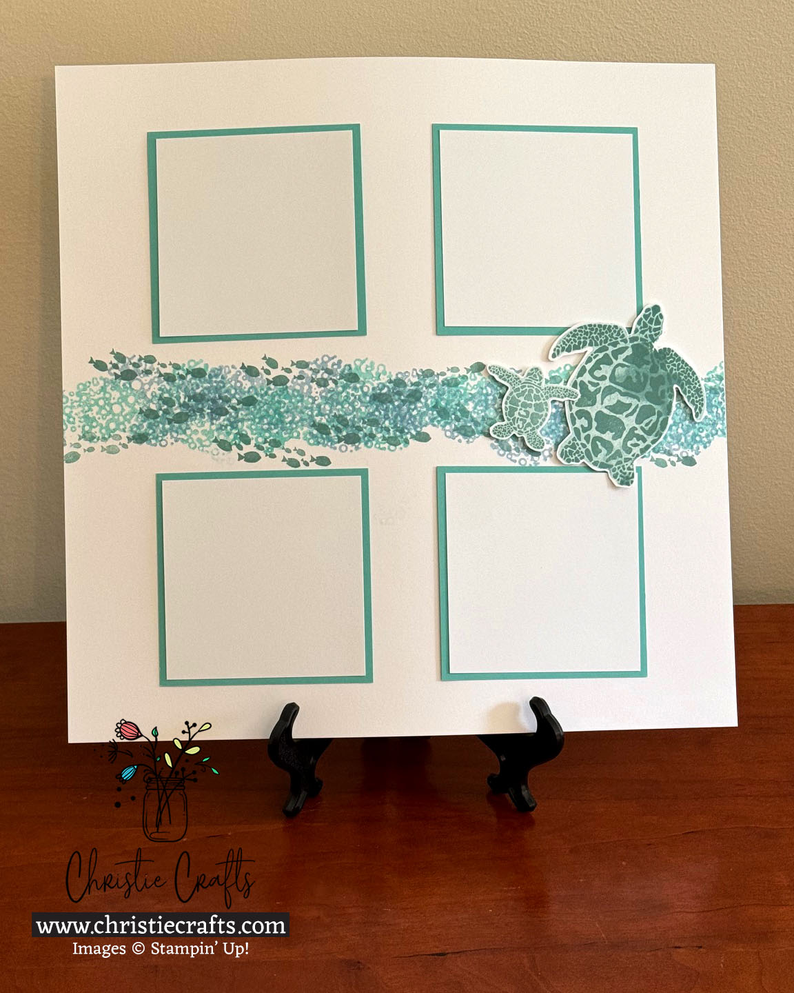 Underwater and Beach Landscapes with Reversible Sea Turtle Stamp Set ...